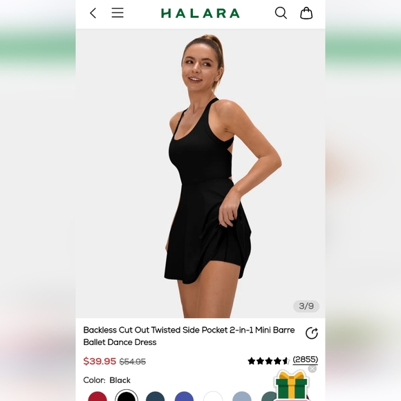 HALARA | Dresses | New Halara Dress Built In Bra And Pocket Shorts Cut ...